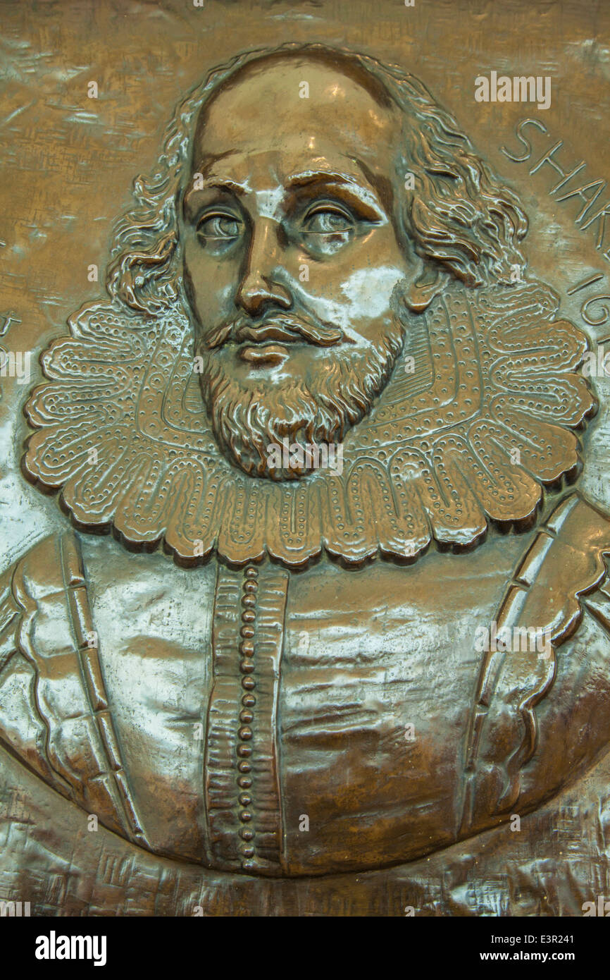 Metal Shakespeare Portrait in Shakespeare Memorial Room, Birmingham ...