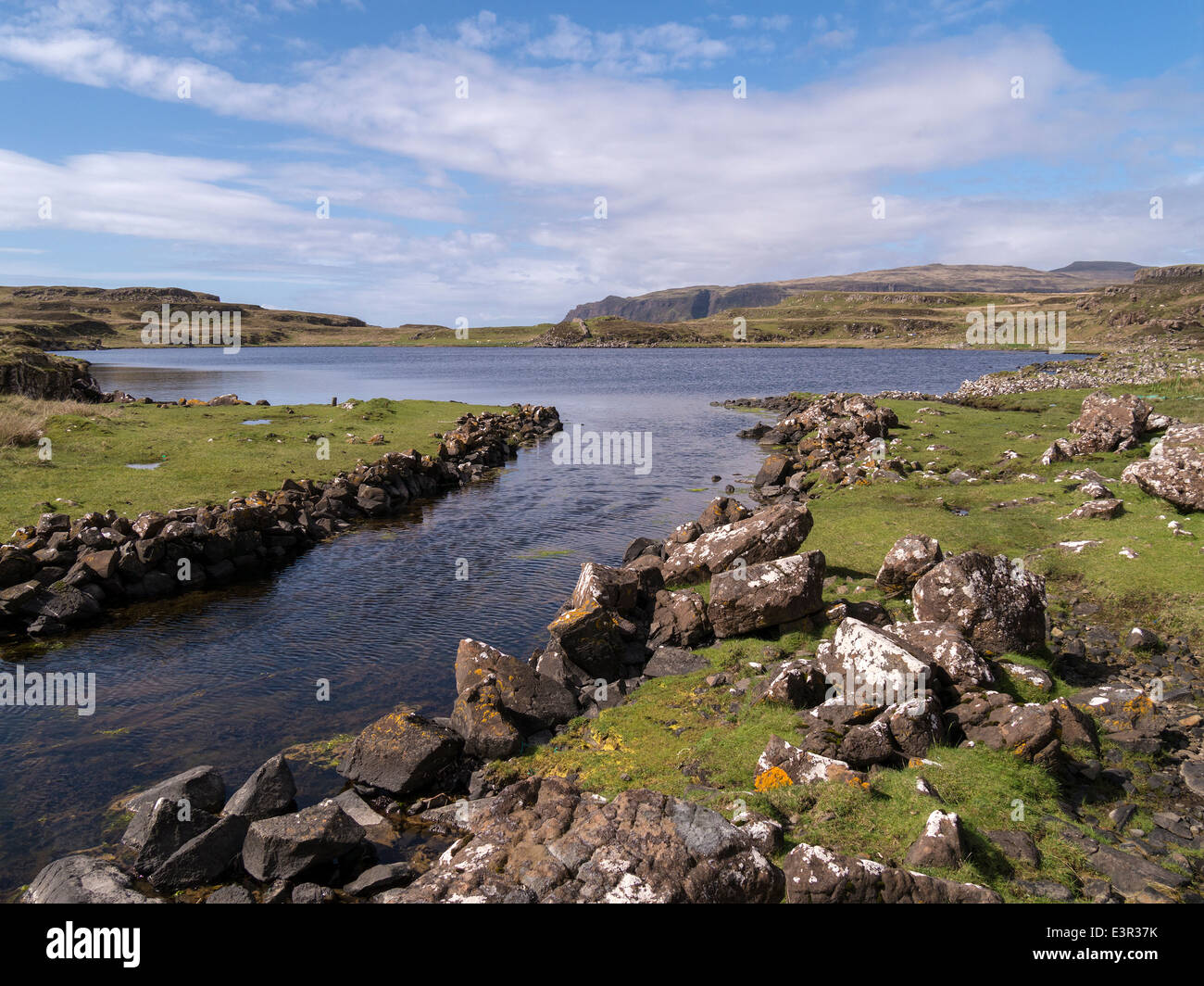 Ancient man-made channel to Loch na h-Airde, Rubha an Dunain headland ...