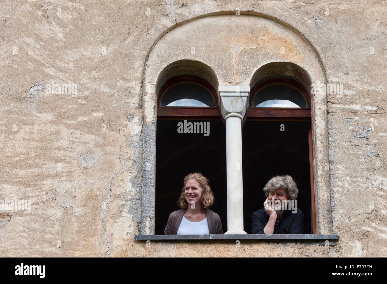 Reinhold Messner with his daughter Magdalena Castle Juval - Italy ...