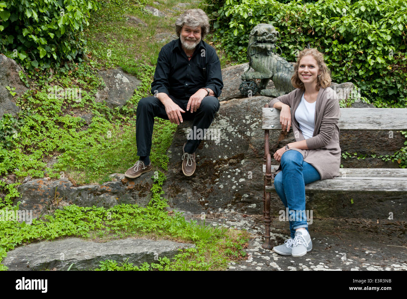 Reinhold Messner with his daughter Magdalena Castle Juval - Italy ...