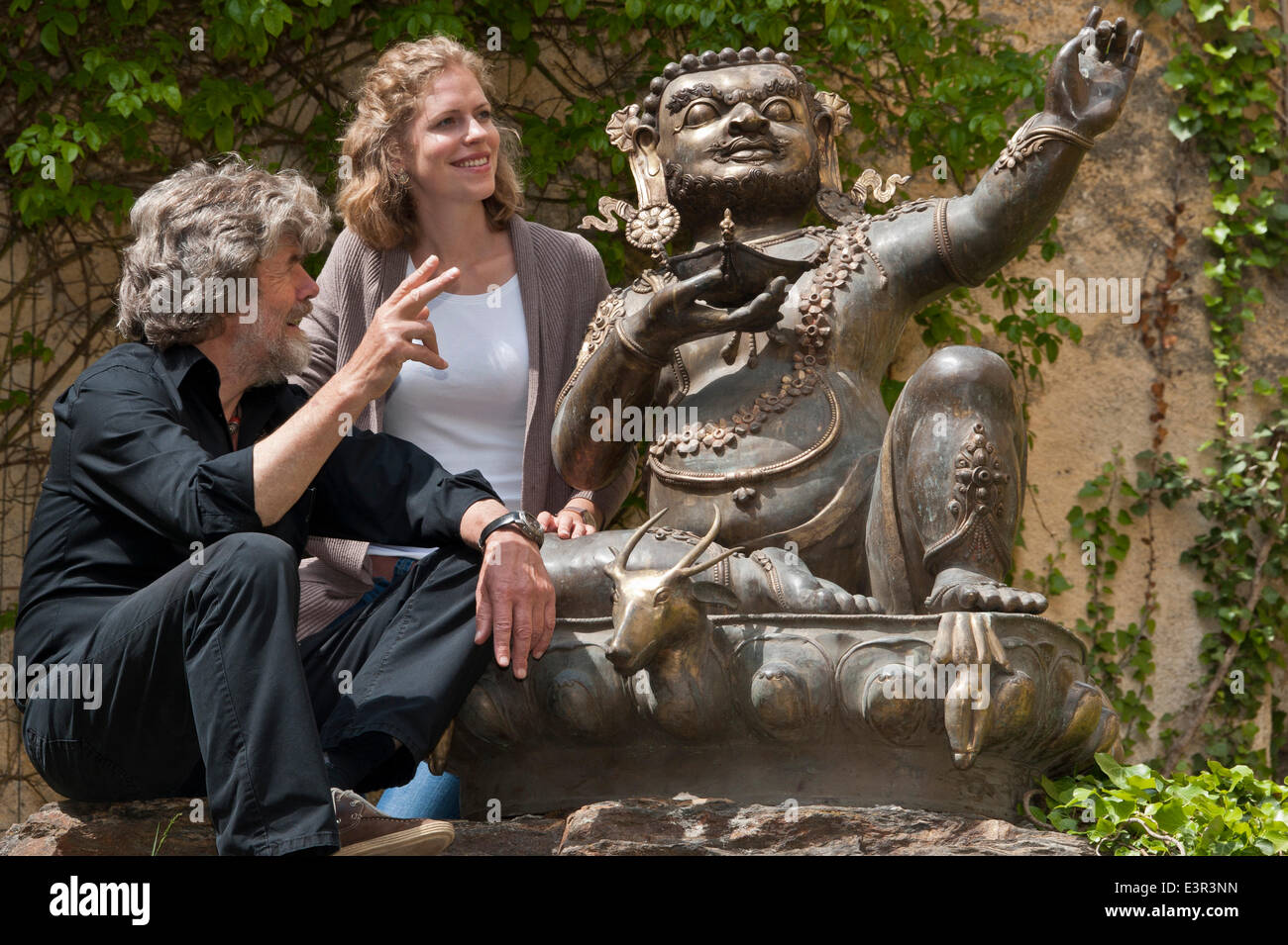 Reinhold Messner with his daughter Magdalena Castle Juval - Italy ...