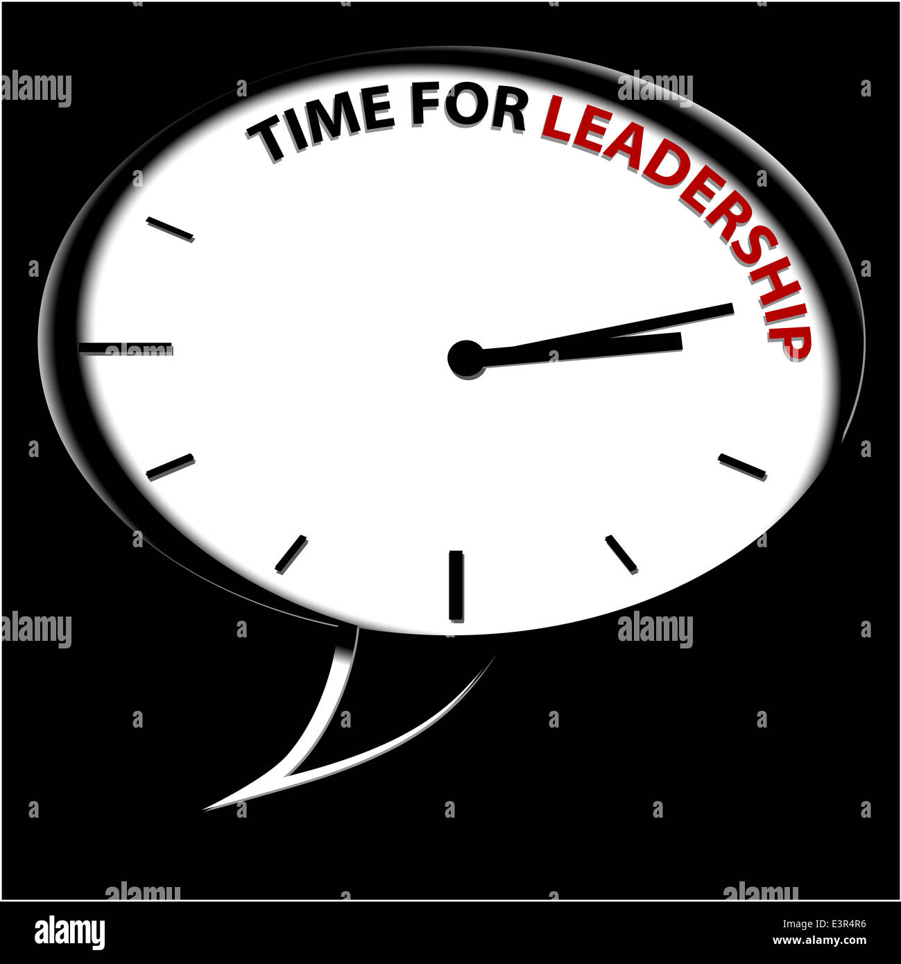 Clock "Time for leadership Stock Photo - Alamy