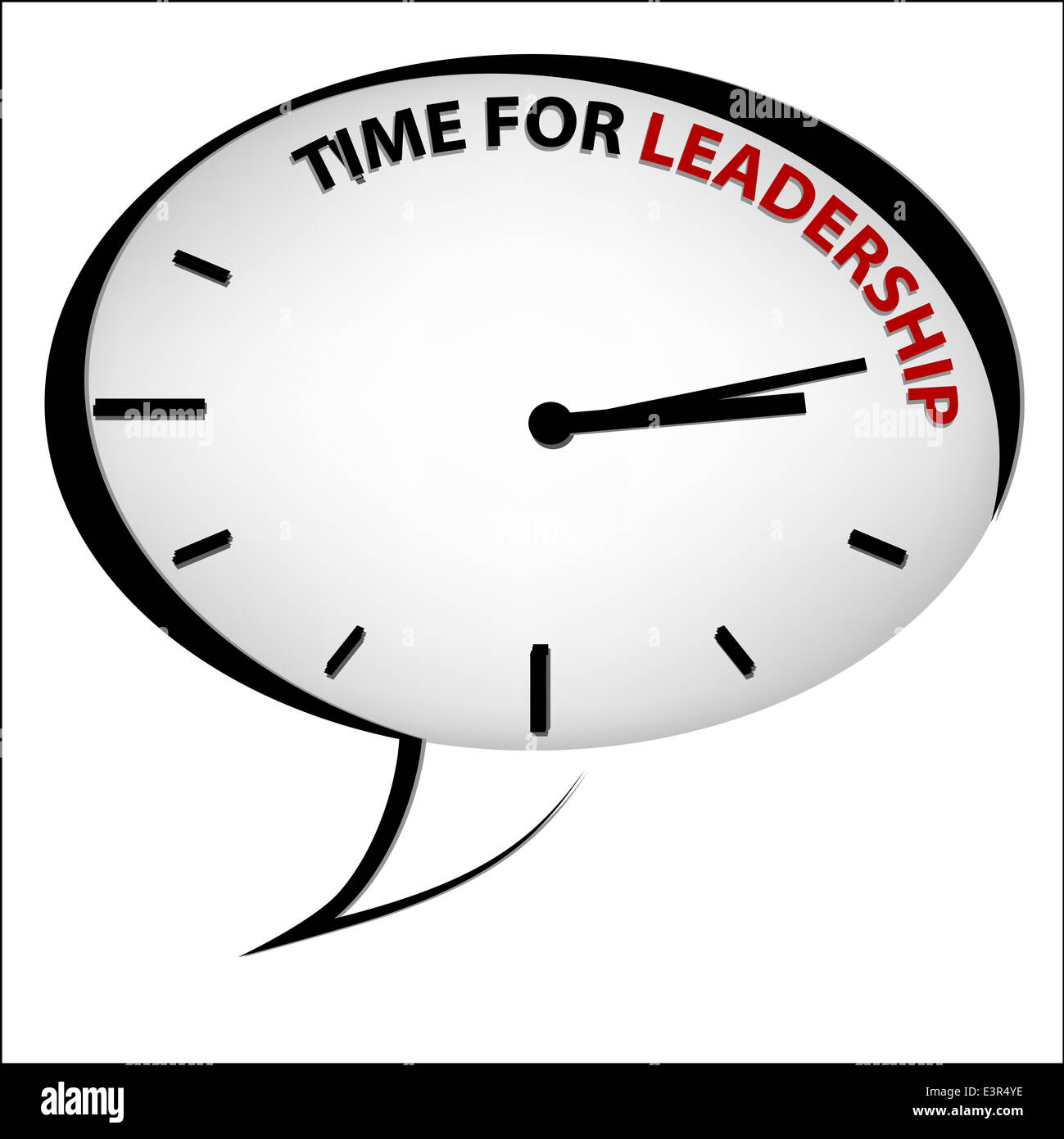 Clock "Time for leadership Stock Photo - Alamy