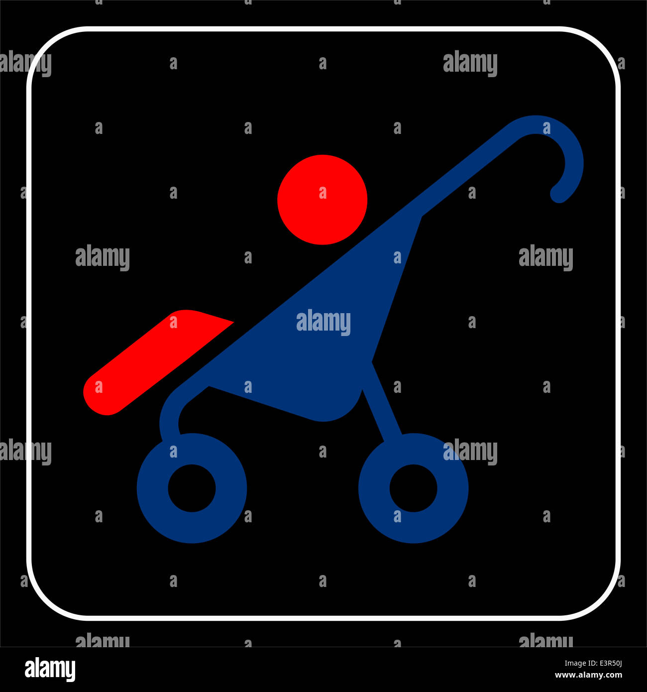 baby stroller symbol , vector Stock Photo - Alamy