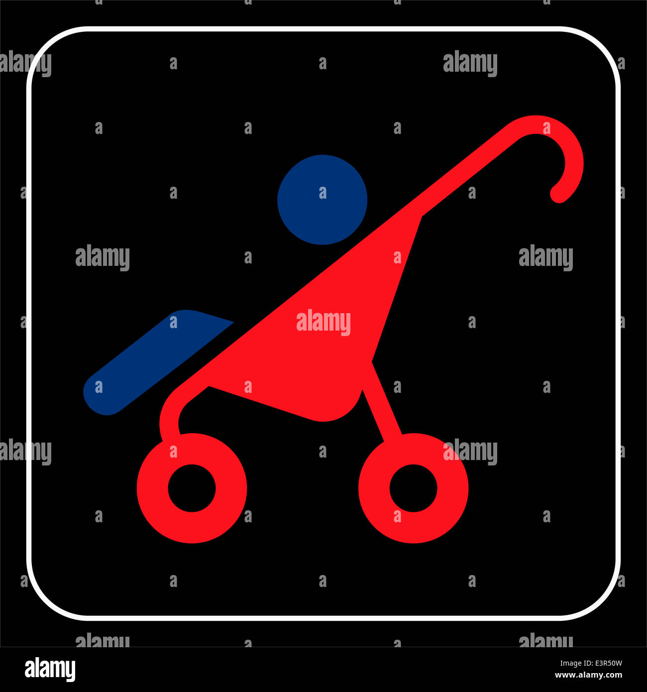 baby stroller symbol , vector Stock Photo - Alamy