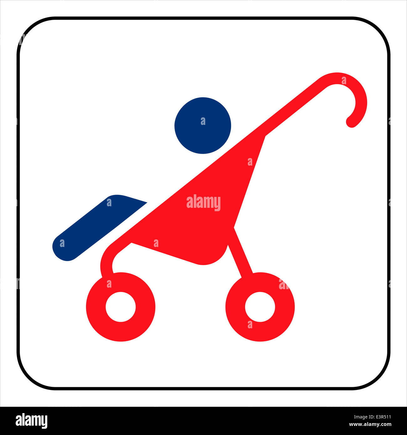 baby stroller symbol , vector Stock Photo - Alamy