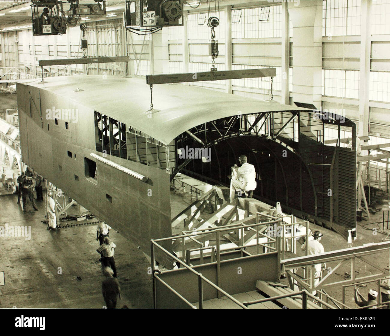 This image from the Convair/General Dynamics plant shows the production ...