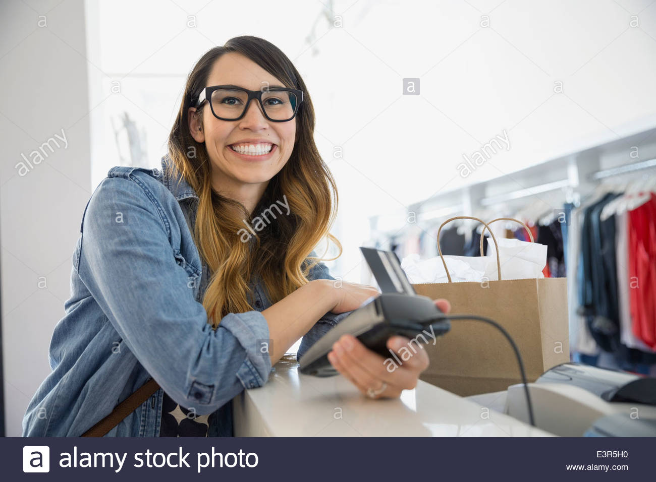 Woman credit card camera view hi-res stock photography and images - Alamy