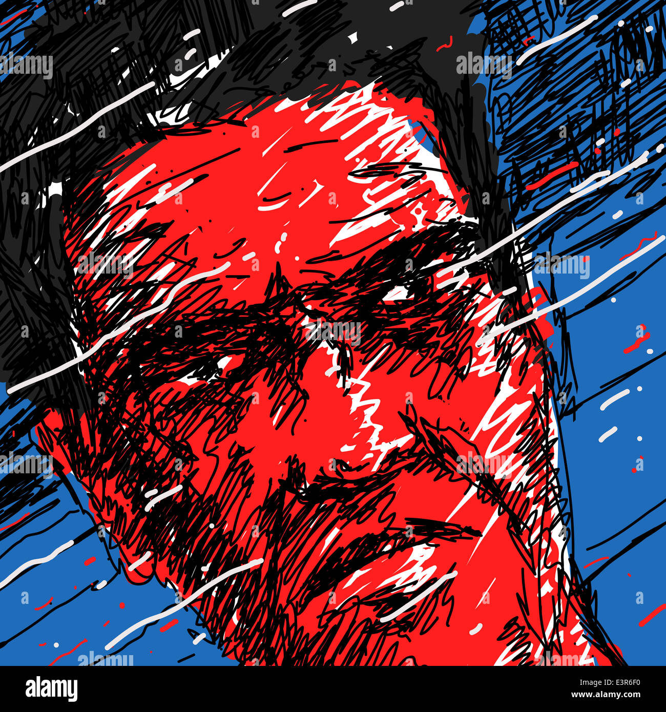 Art drawing face man sketch hi-res stock photography and images - Alamy