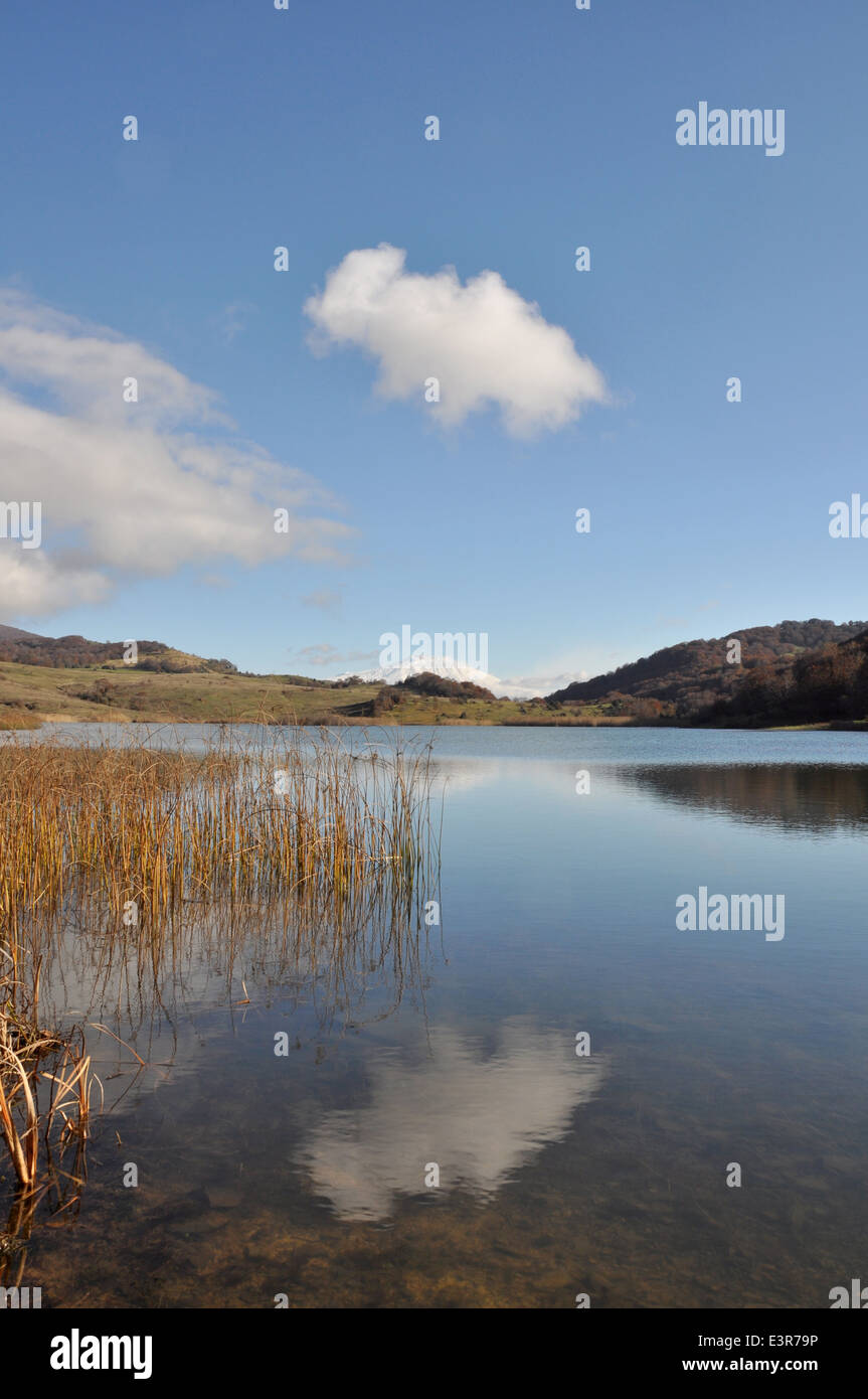 Biviere lake, Cesarò, Messina, Volcano Etna, UNESCO, Sicily, Italy ...