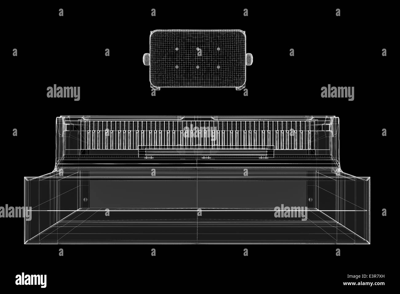 Antique Piano with path Stock Photo - Alamy