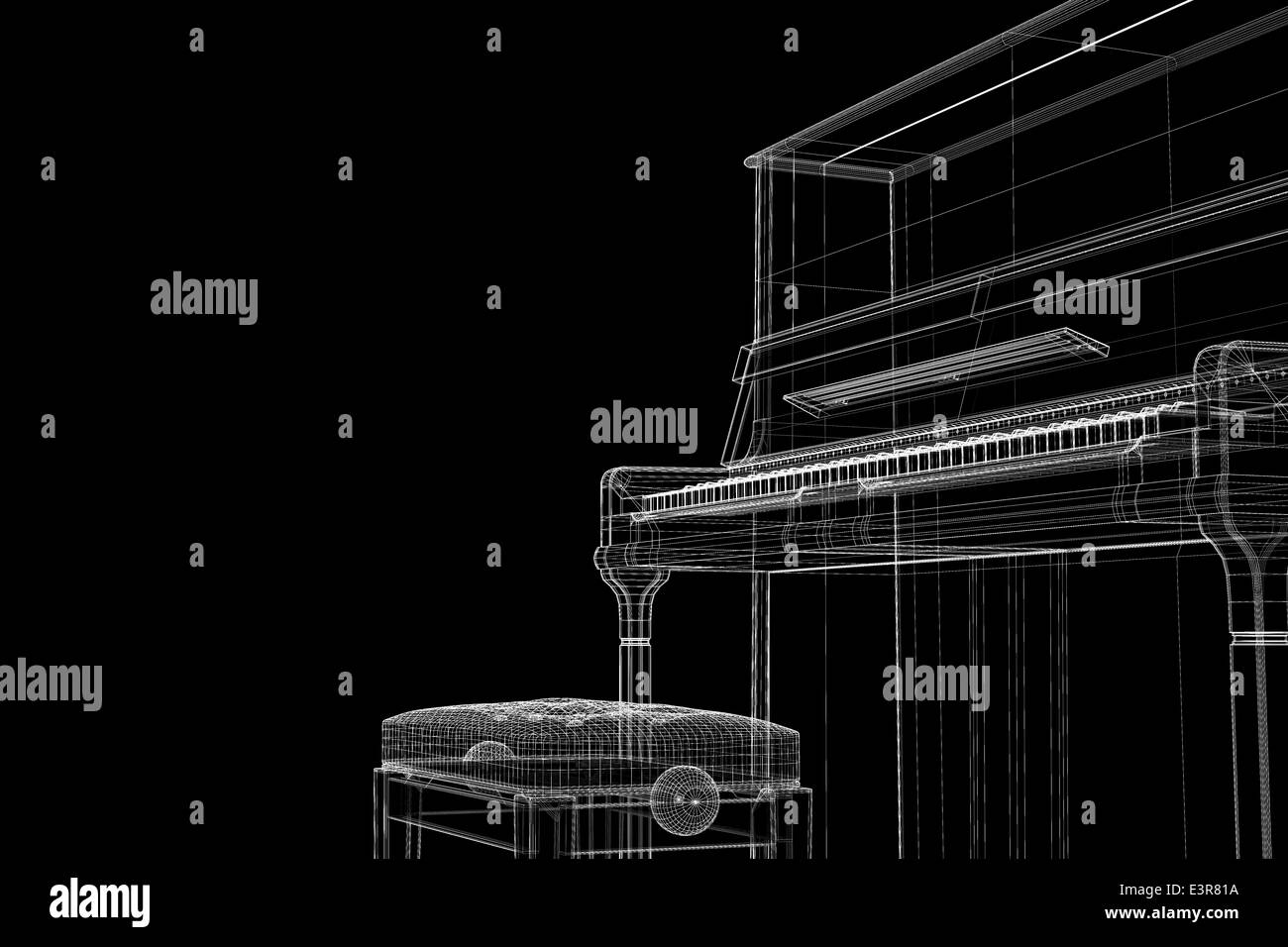 Antique Piano with path Stock Photo - Alamy