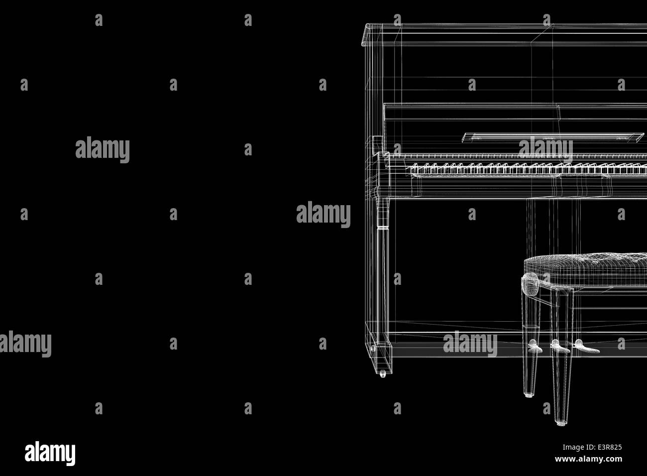 Antique Piano with path Stock Photo - Alamy