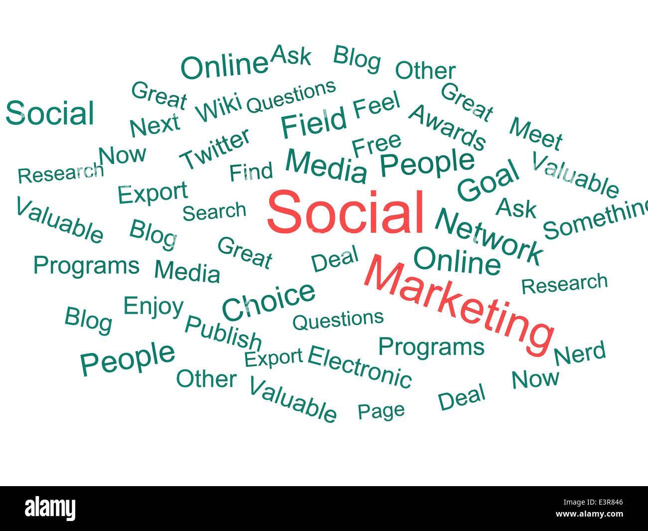 Viral marketing text social Cut Out Stock Images & Pictures - Alamy