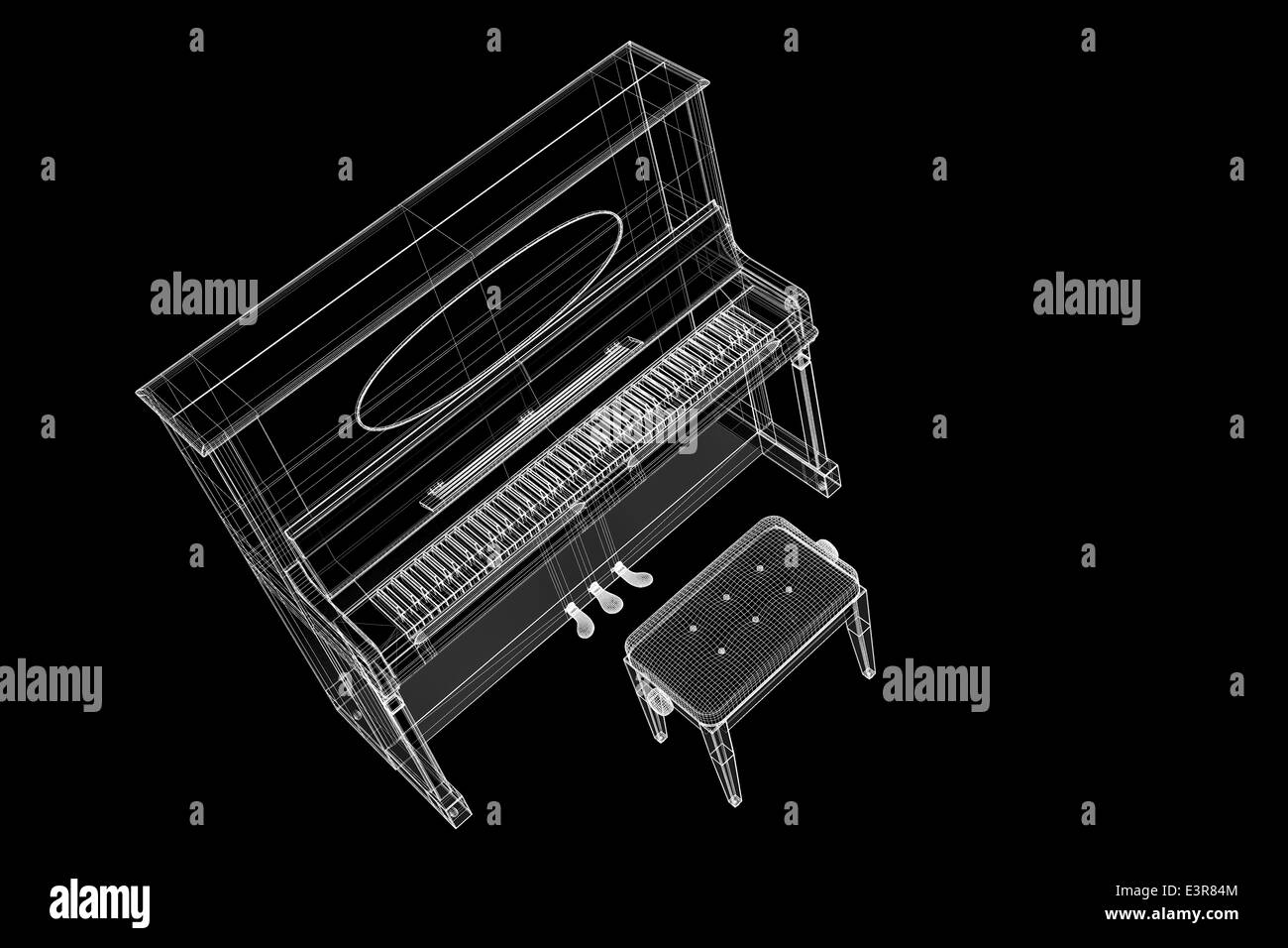 Antique Piano with path Stock Photo - Alamy