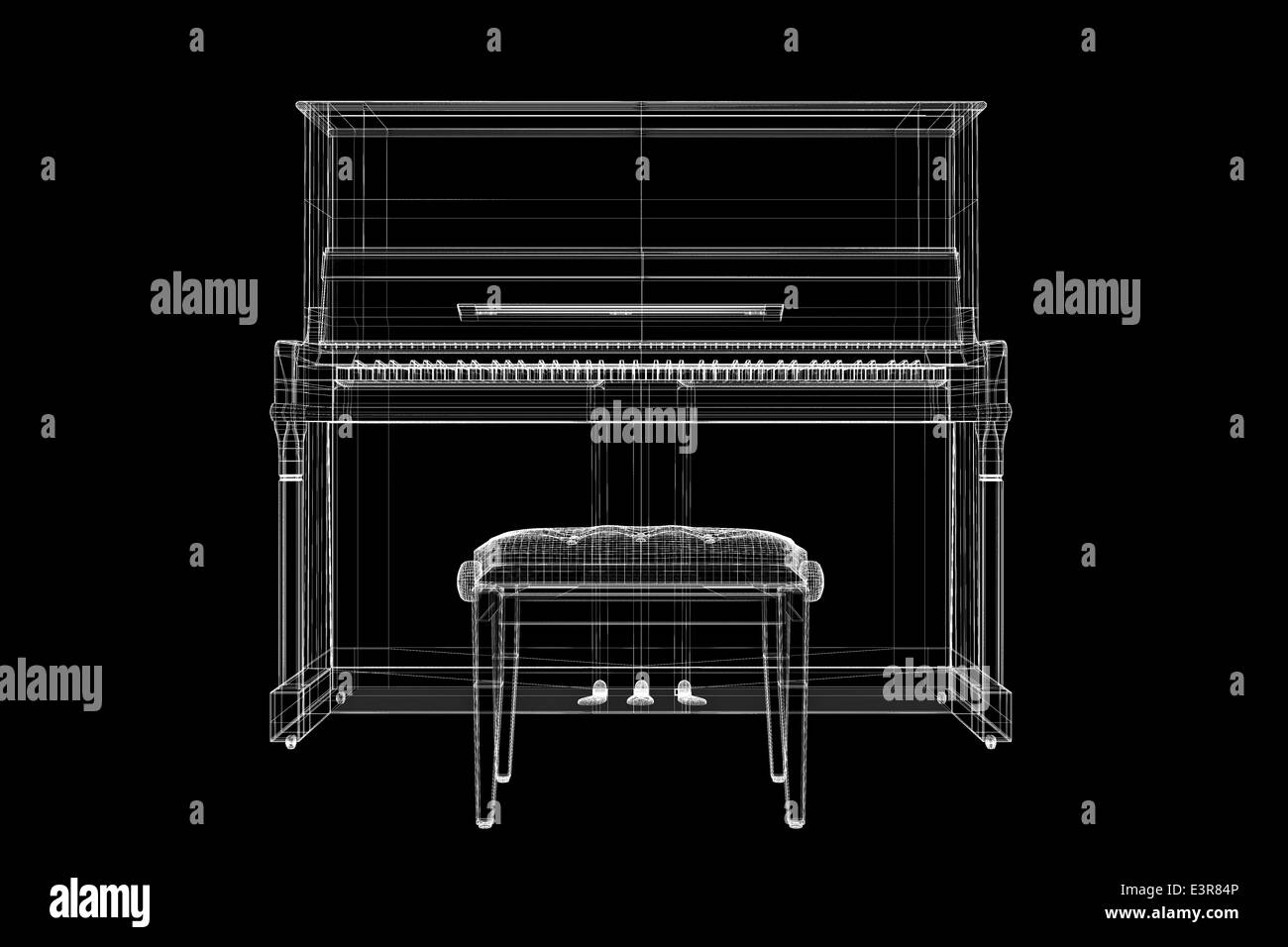 Antique Piano with path Stock Photo - Alamy