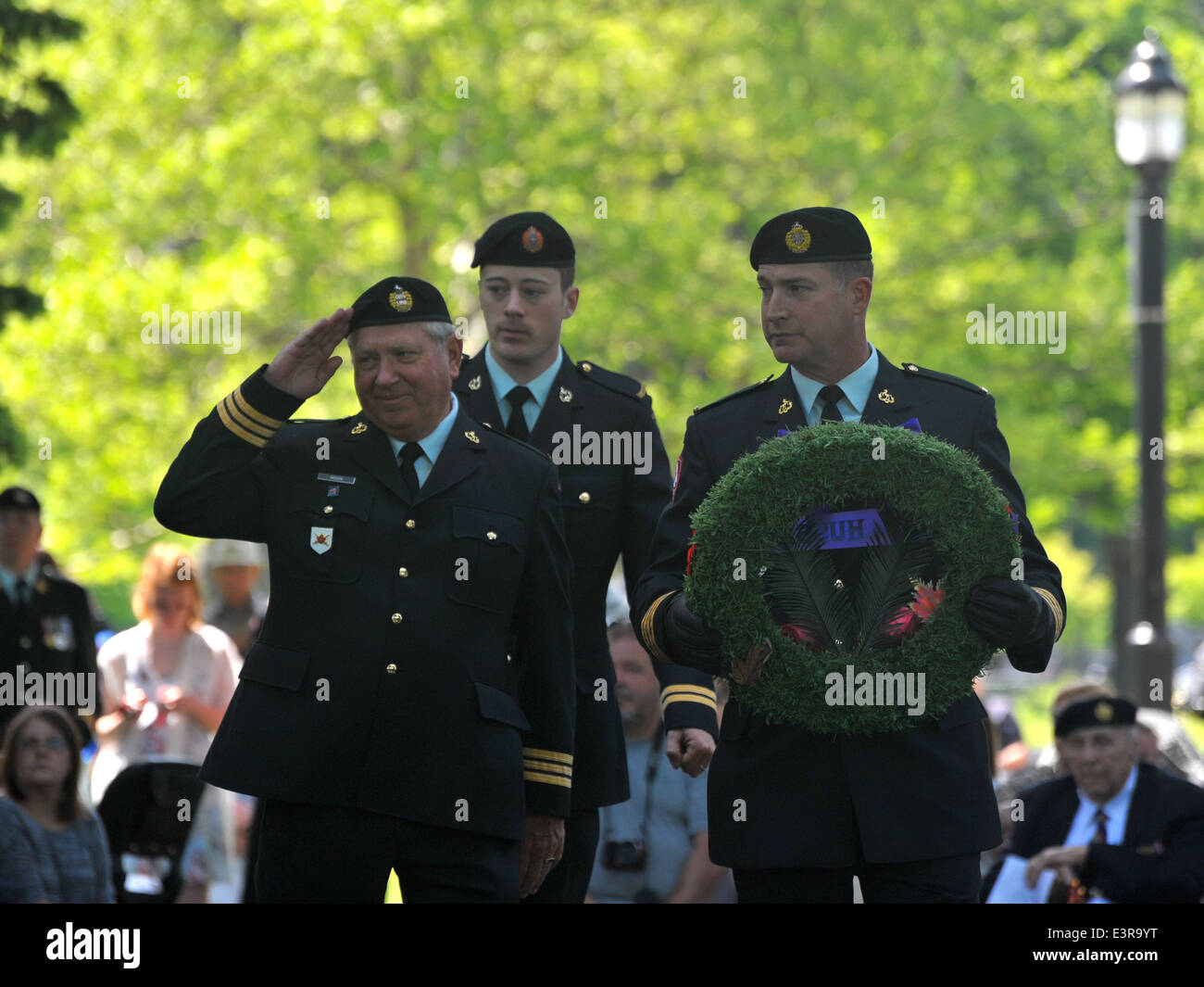 Politicians, members of the public, veterans and serving military ...