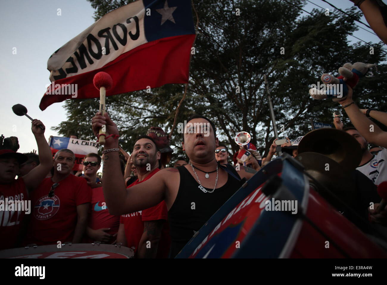 Chile football stadium fans hi-res stock photography and images - Alamy