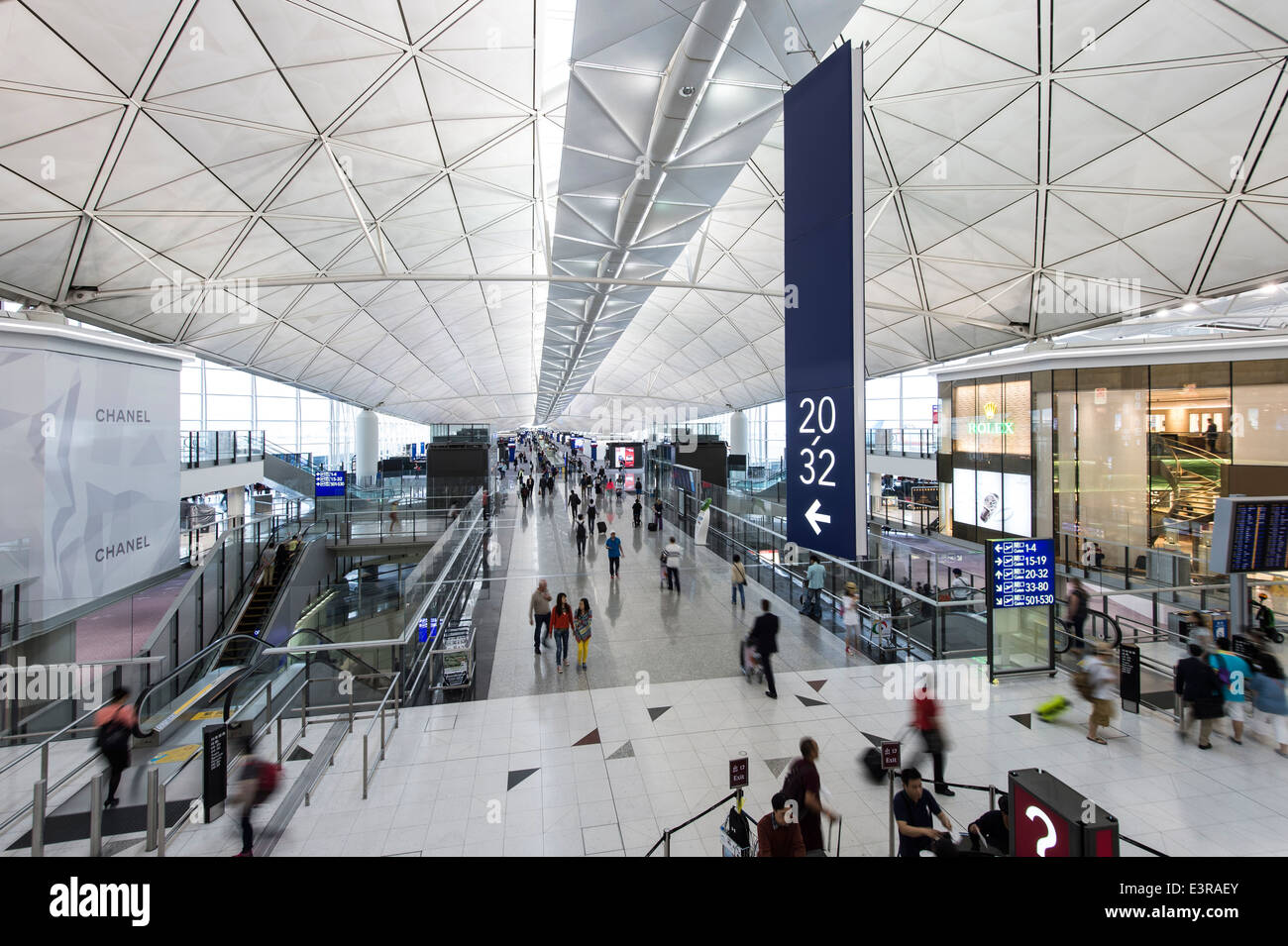 Hong Kong airport terminal interior. 29/4/2014 Stock Photo - Alamy