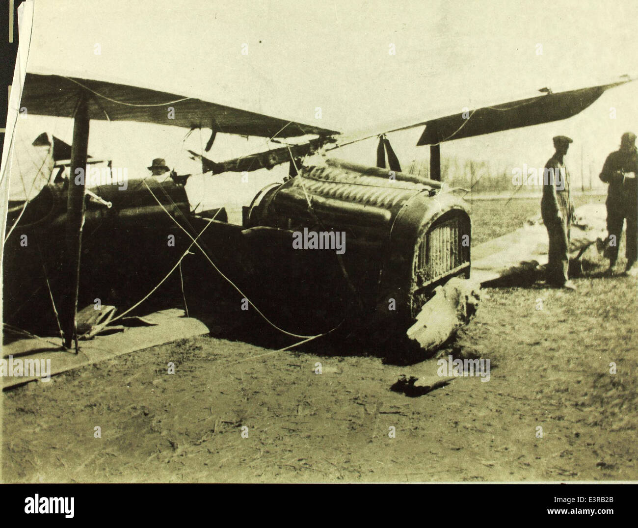 This photograph documents an airmail crash involving an aircraft used ...