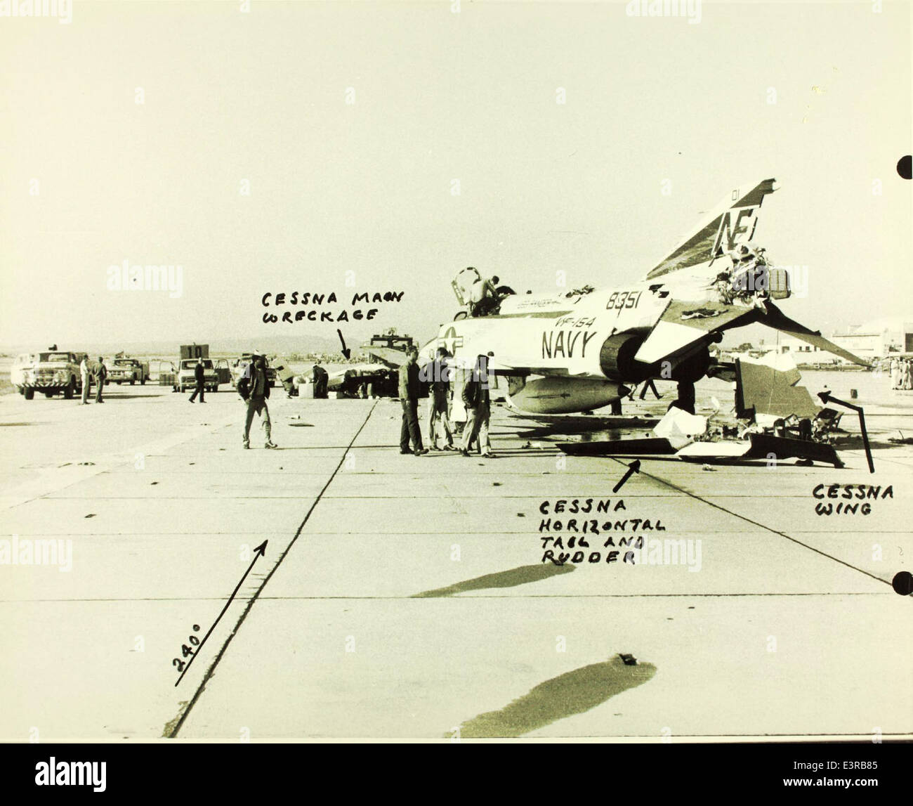 This image documents the tragic 1973 aircraft accident involving a ...
