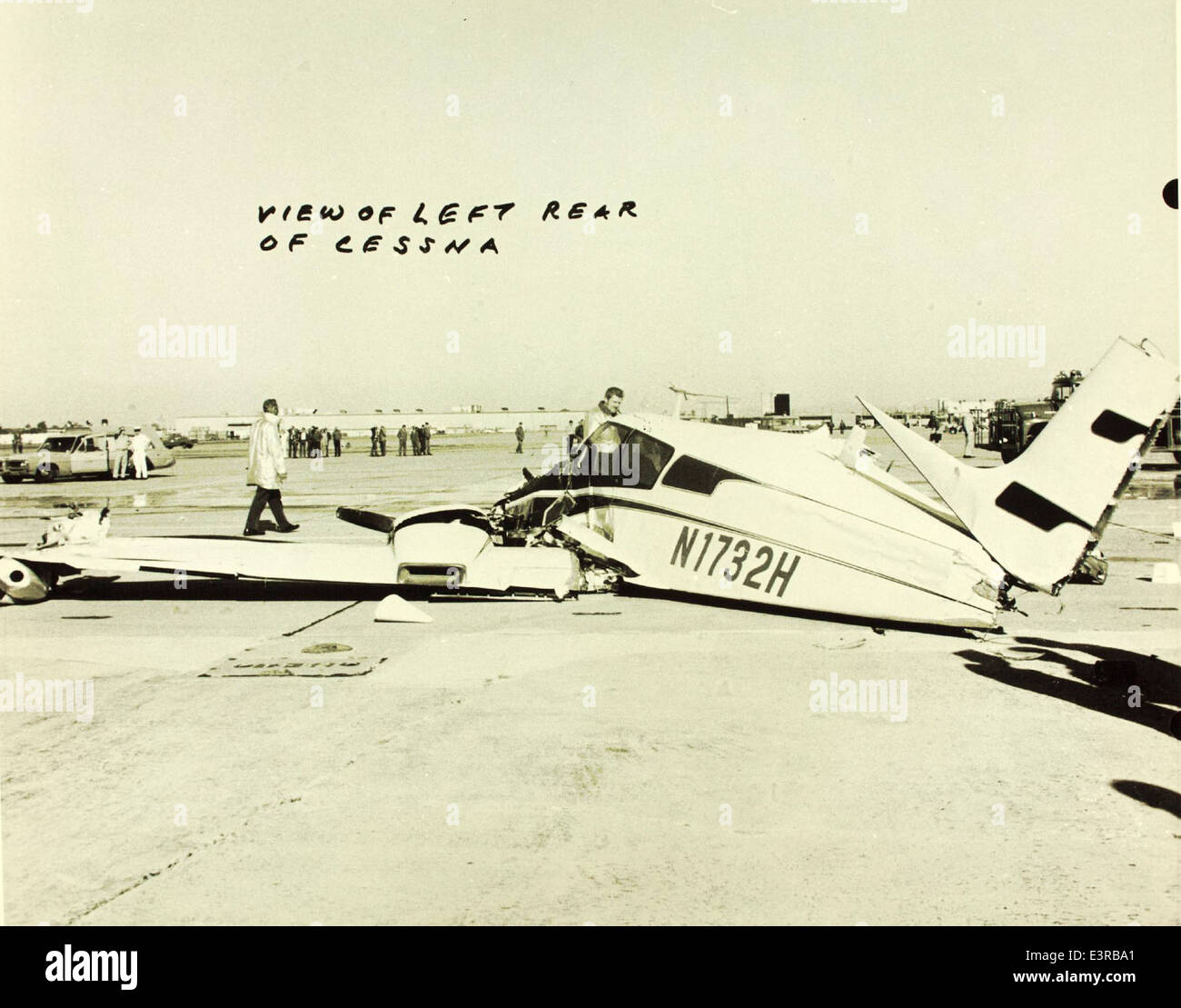 This image documents an aircraft accident in 1973, involving a Piper PA ...