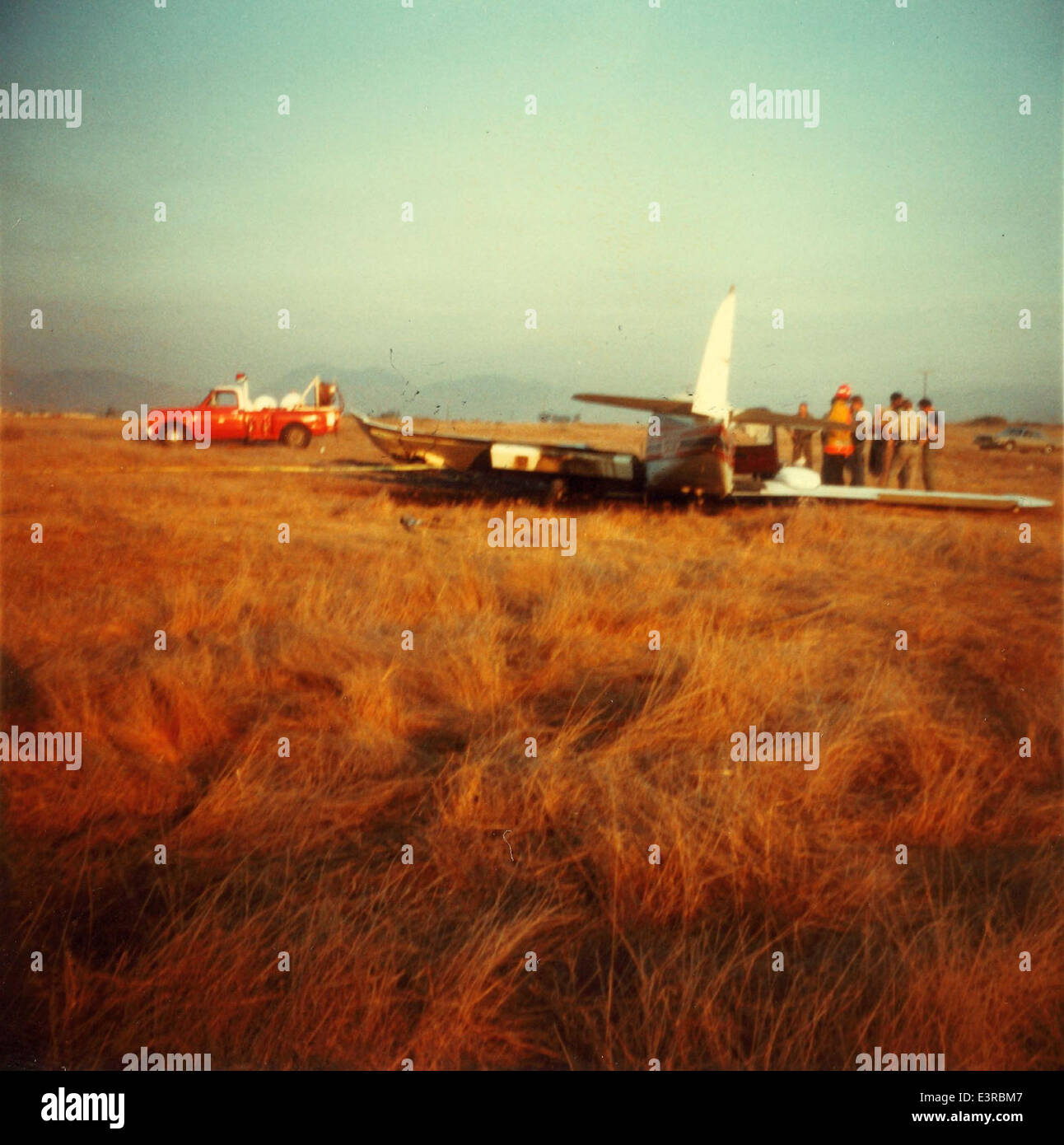 This photo documents the 1983 aircraft accident involving a Piper ...