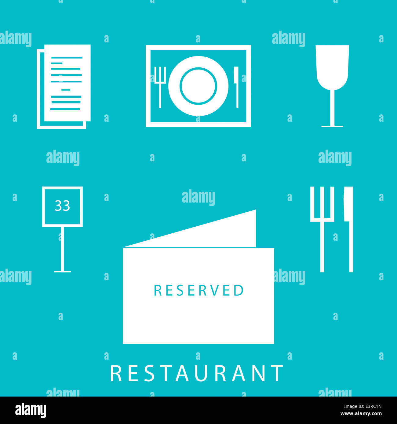 Simple restaurant icons hi-res stock photography and images - Alamy
