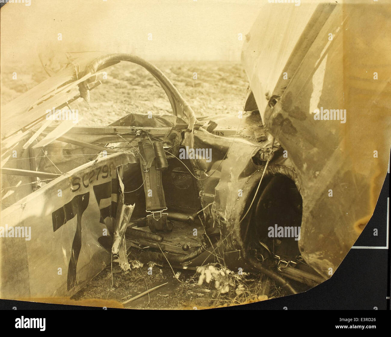 This image documents an aircraft accident that occurred between 1917 ...
