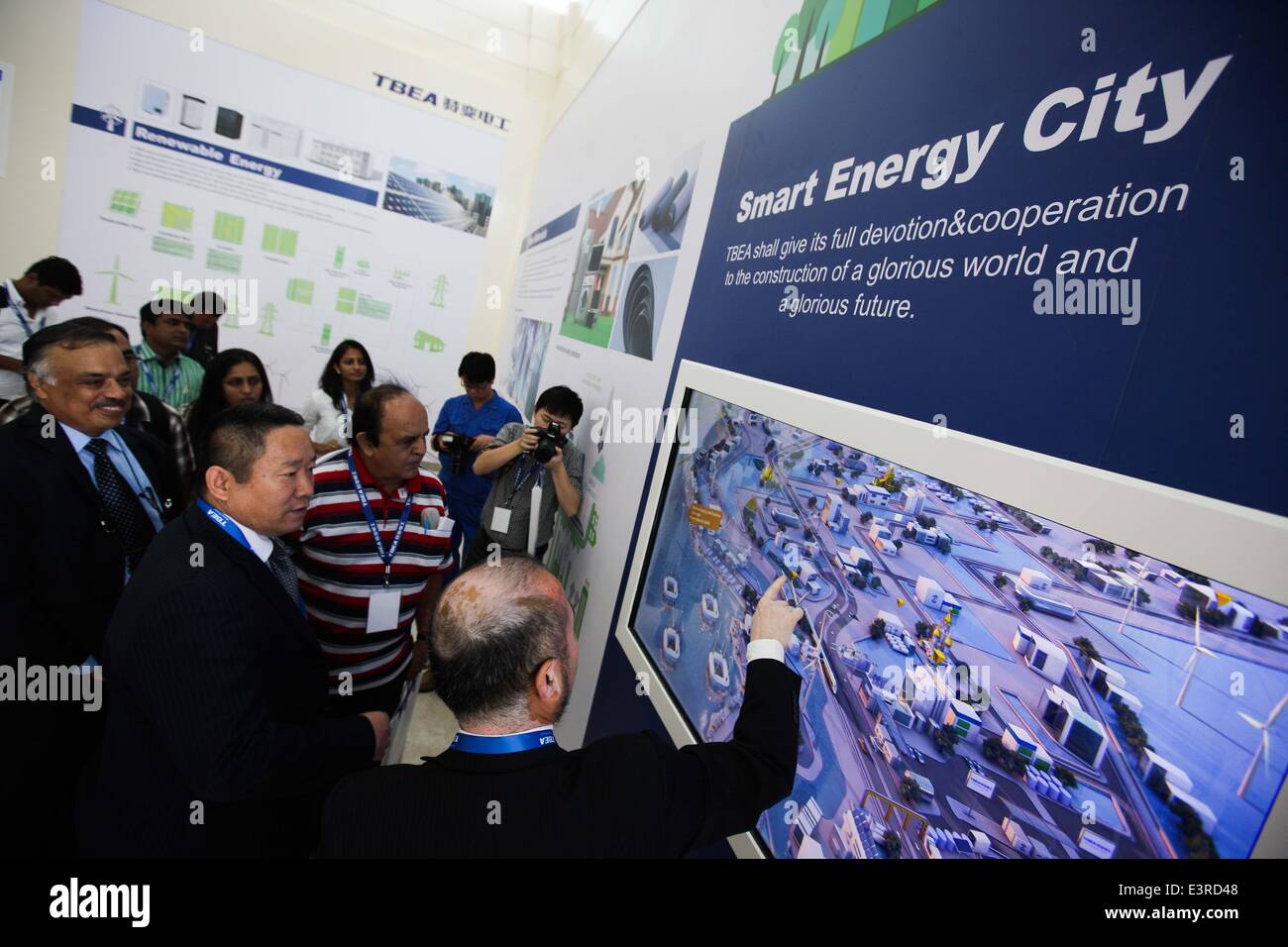 Gujarat, India. 27th June, 2014. Visitors listen to the introduction of ...