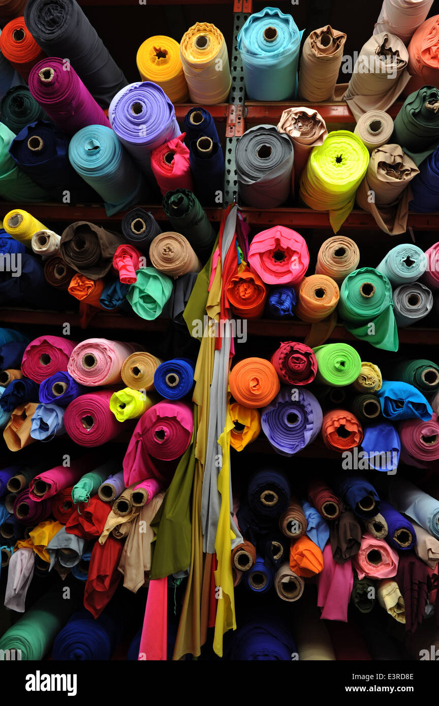 Fabric textile rolls Stock Photo - Alamy