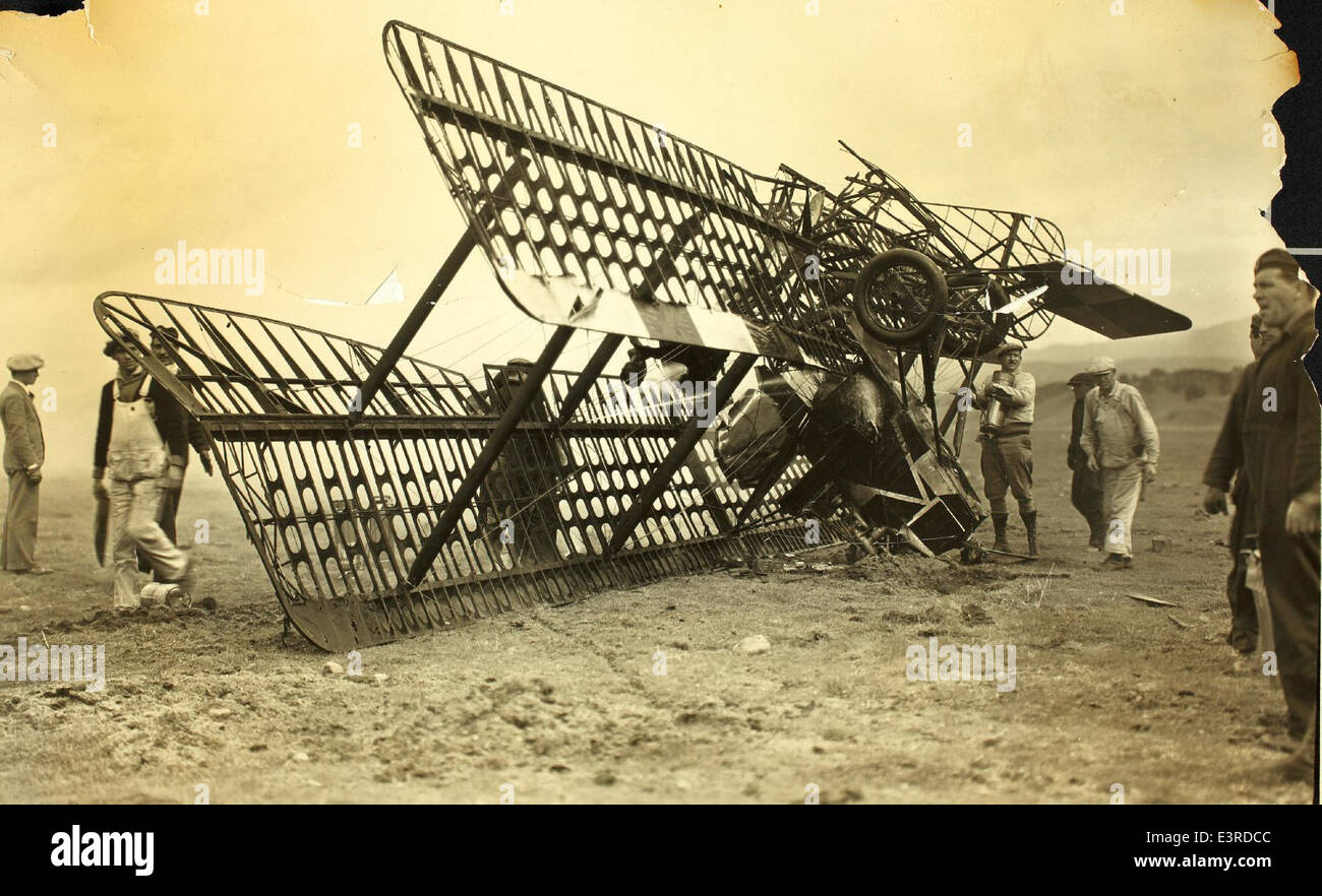 This image represents an aircraft accident, highlighting the critical ...