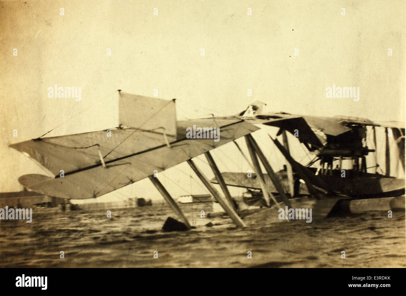 This image shows the Curtiss HS-2L seaplane, a biplane used primarily ...