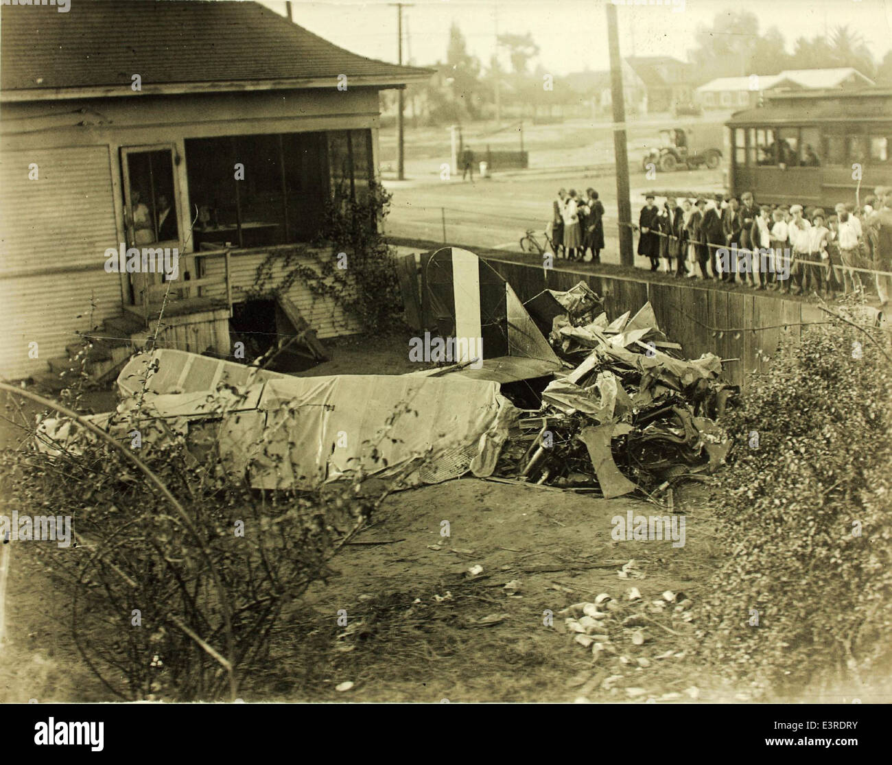 This photo series from 1917-1920 documents various aircraft accidents ...