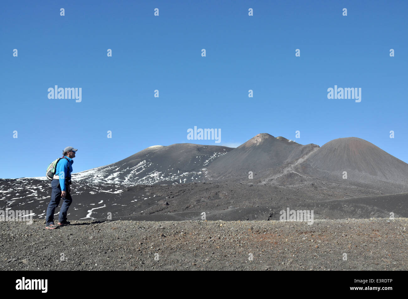 Volcano Etna, Etna central crater, Catania, Sicily, Italy, Europe Stock ...