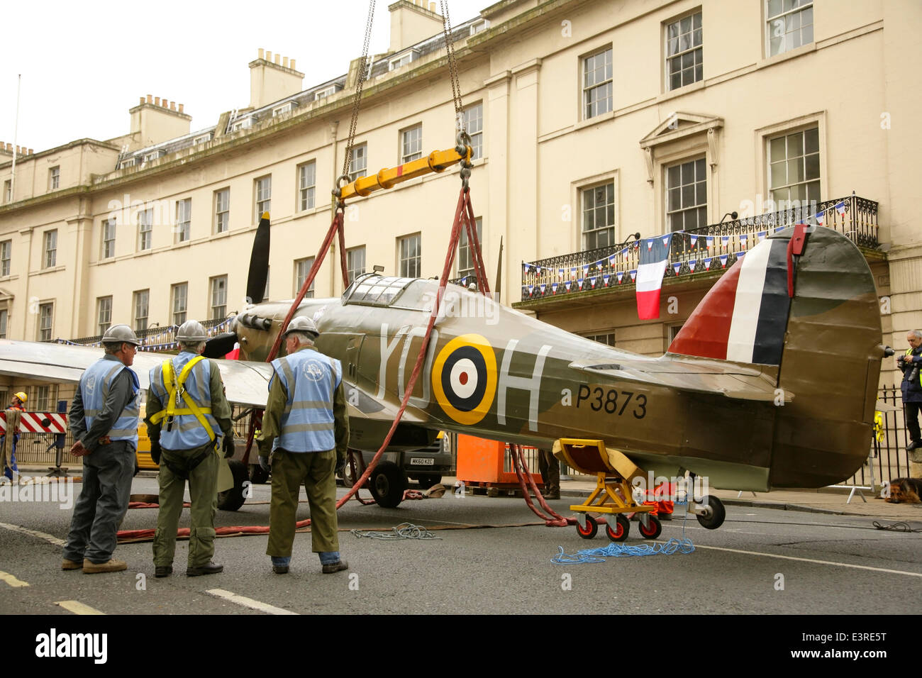 York, UK, 28 June 2014. A replica World War 2 Hawker Hurricane from the ...