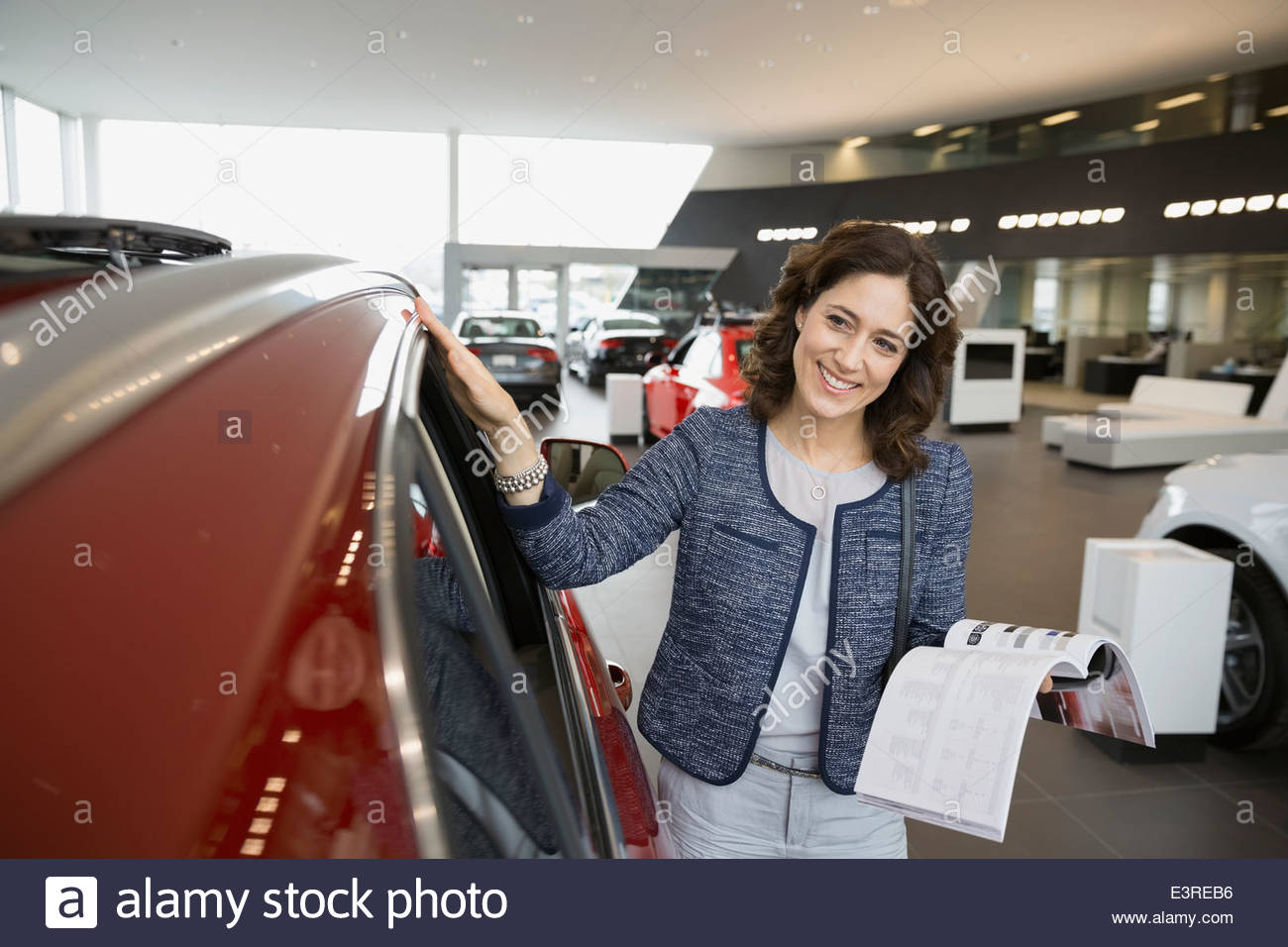 Car brochure woman hi-res stock photography and images - Alamy