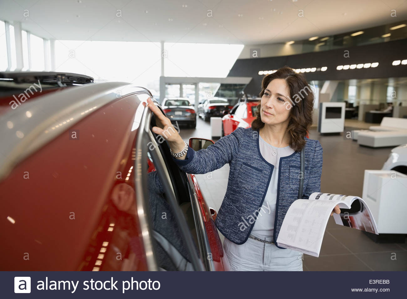 Car brochure woman hi-res stock photography and images - Alamy