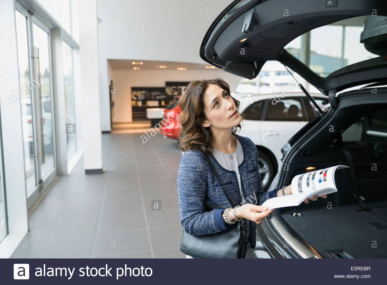 Car brochure woman hi-res stock photography and images - Alamy