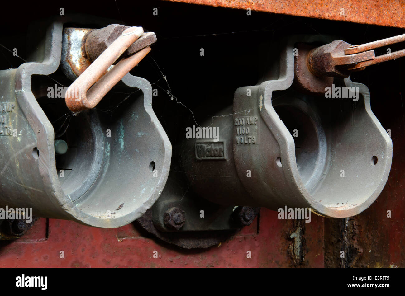 Old electrical connectors from an abandoned coal mine Stock Photo - Alamy