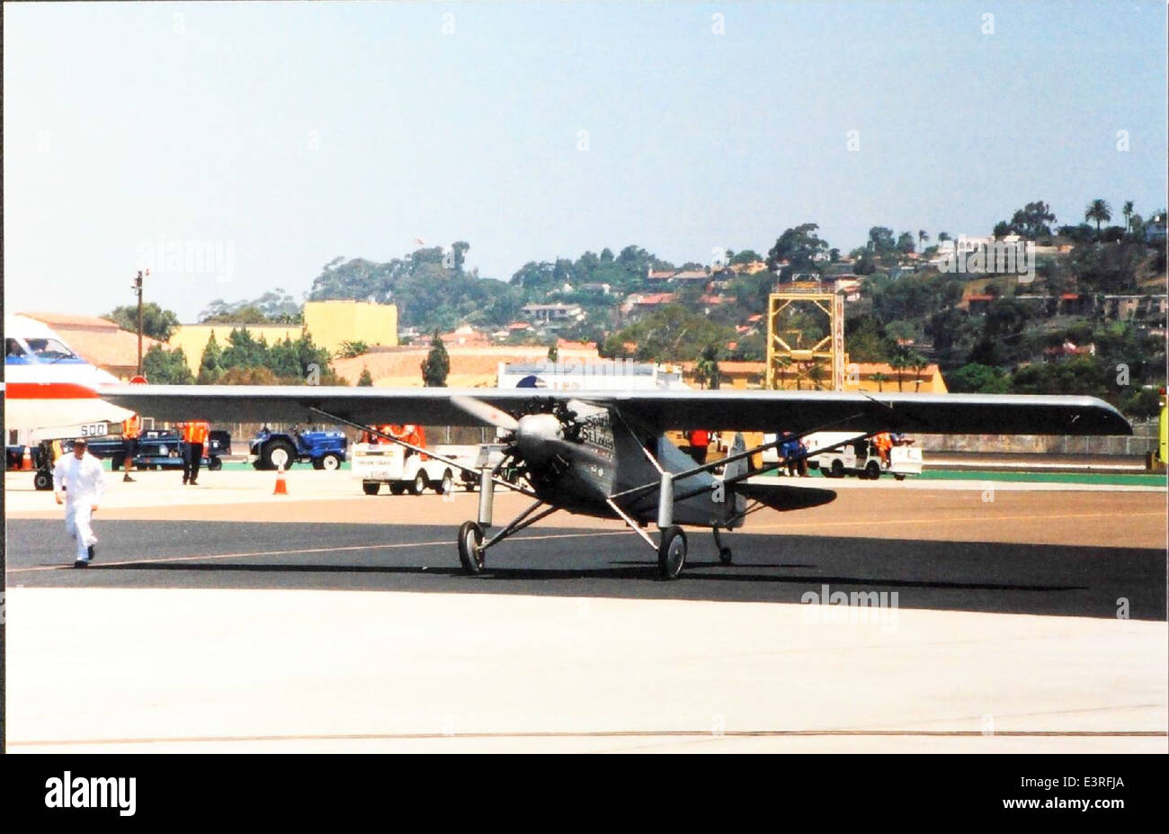 The Spirit of St. Louis, flown by Charles Lindbergh, was the first ...
