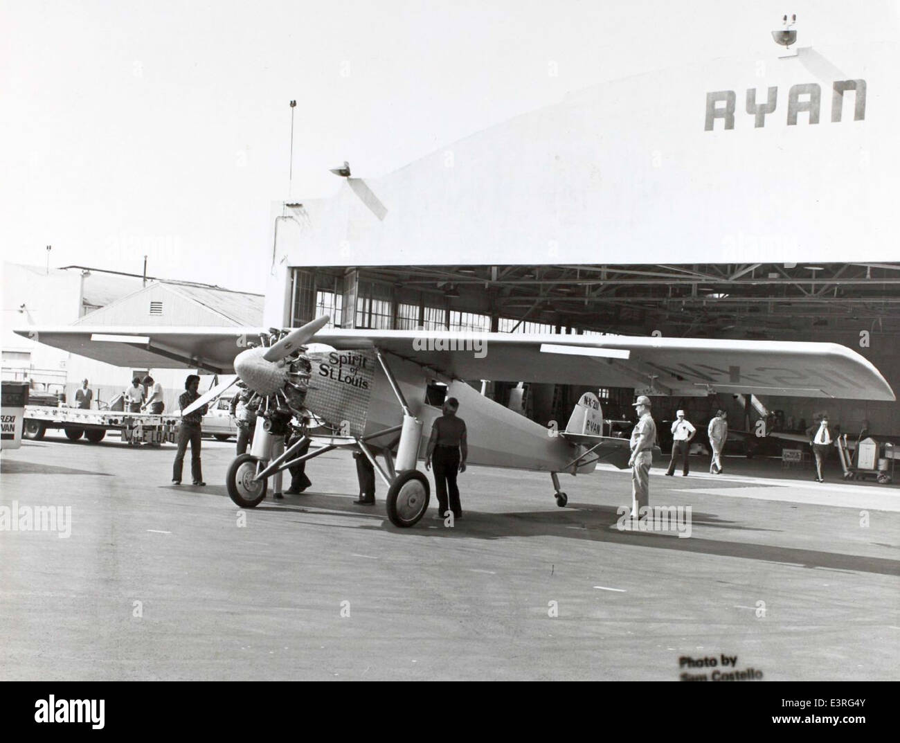 The Spirit of St. Louis, flown by Charles Lindbergh, was the first ...