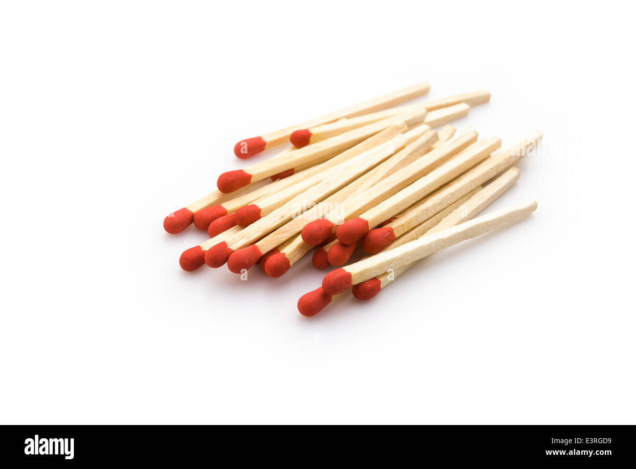 matchsticks stack up on white Stock Photo - Alamy