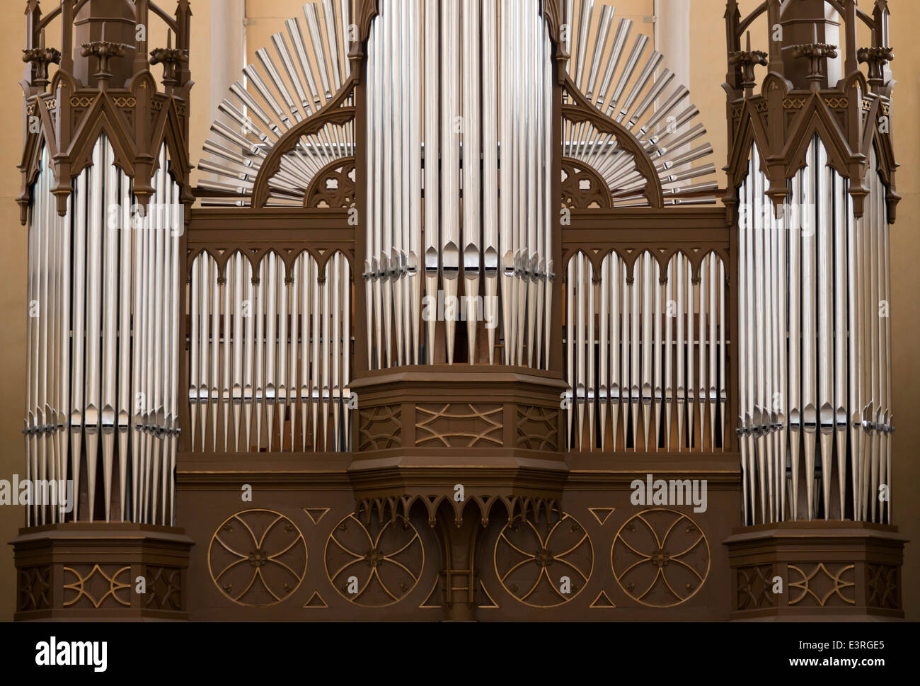 Baroque organ organ in the church of the Assumption of the Virgin Mary ...