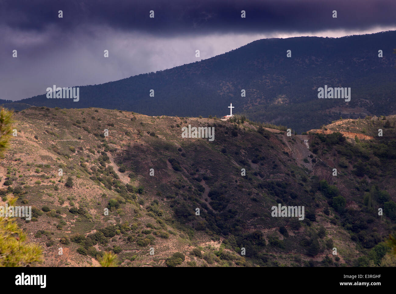 EOKA memorial in Marathasa Valley the Troodhos foothills Greek Cyprus ...