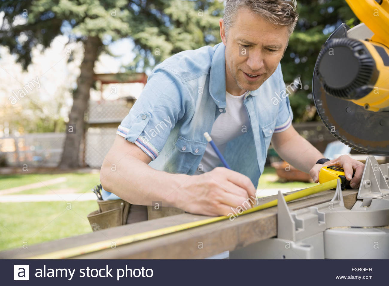 Wood table front view hi-res stock photography and images - Alamy