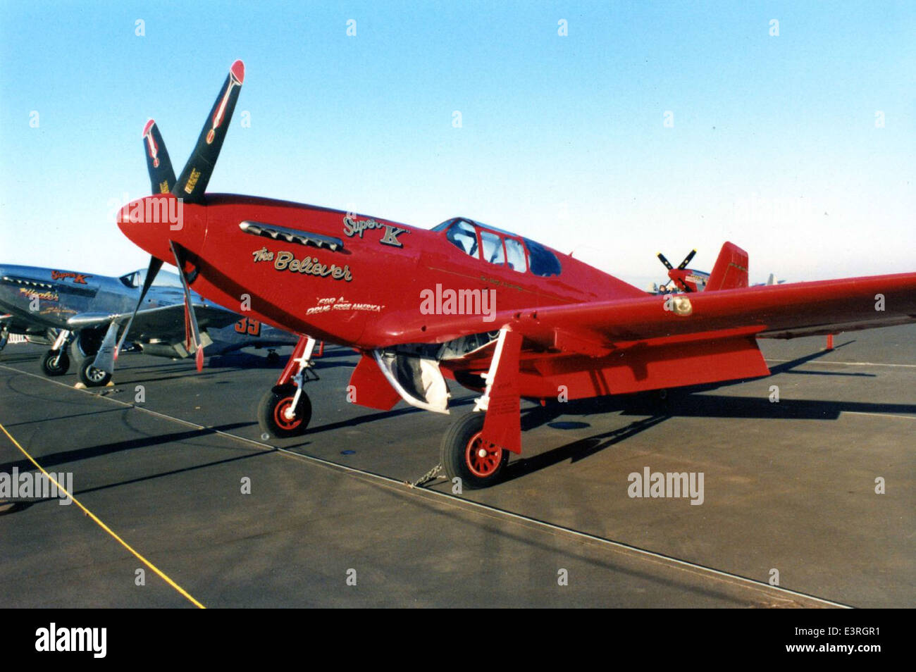 This image features a North American P-51 Mustang, serial 43-25147 ...