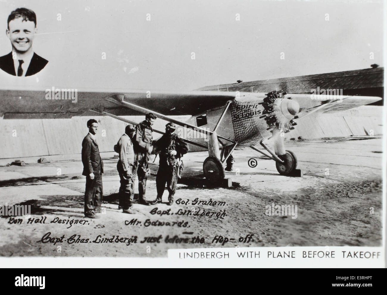 This photograph by Charles Daniels captures notable figures in aviation ...