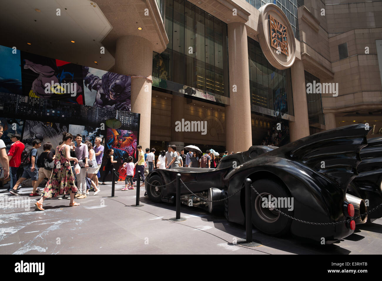 A Batman exhibition with models and 3d art at the Times Square shopping ...