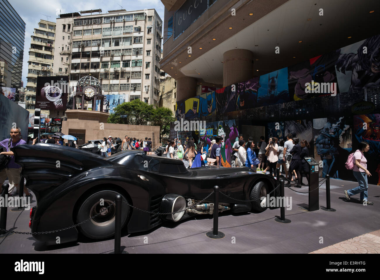 A Batman exhibition with models and 3d art at the Times Square shopping ...